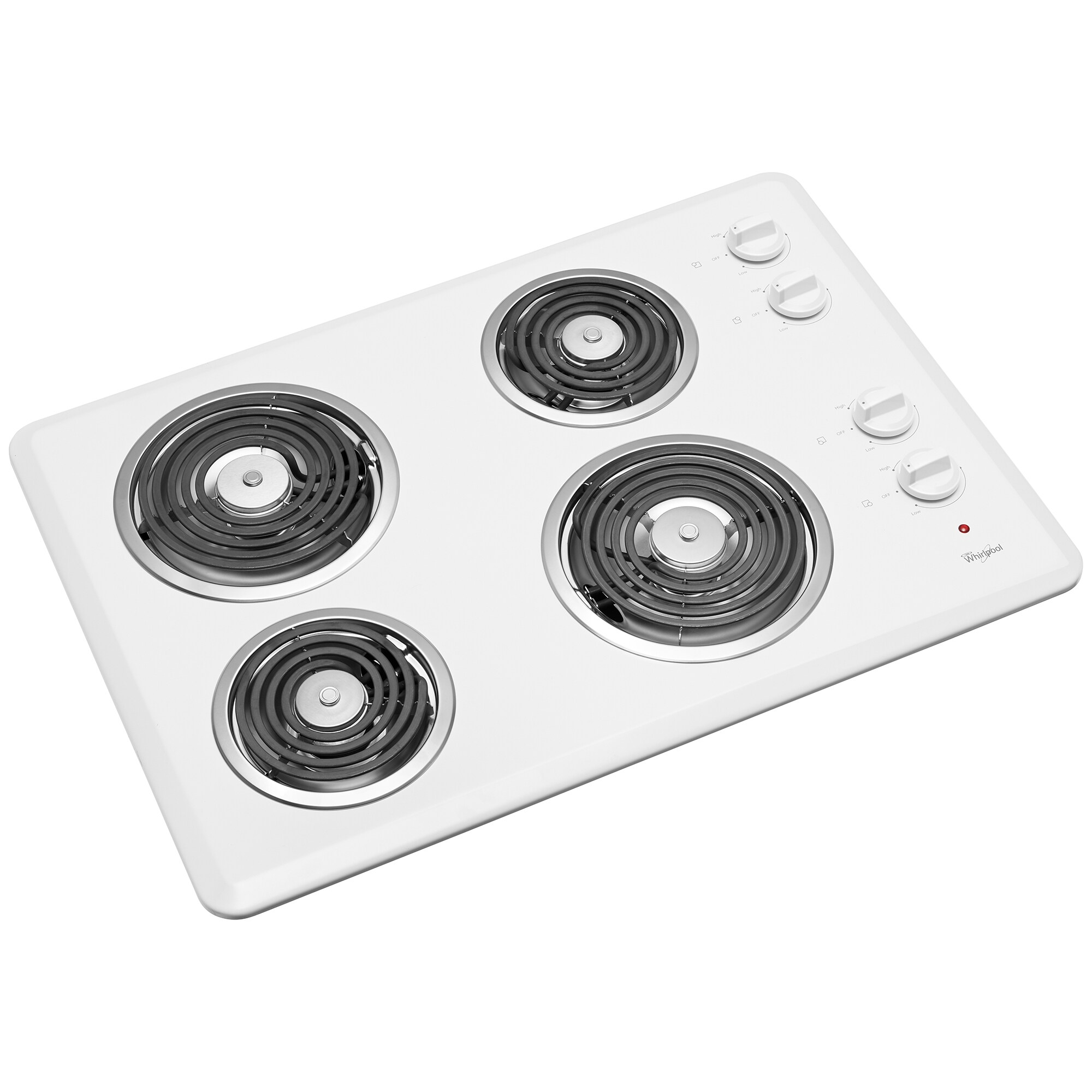 Whirlpool 30 in. 4-Burner Electric Cooktop with Simmer Burner - White ...