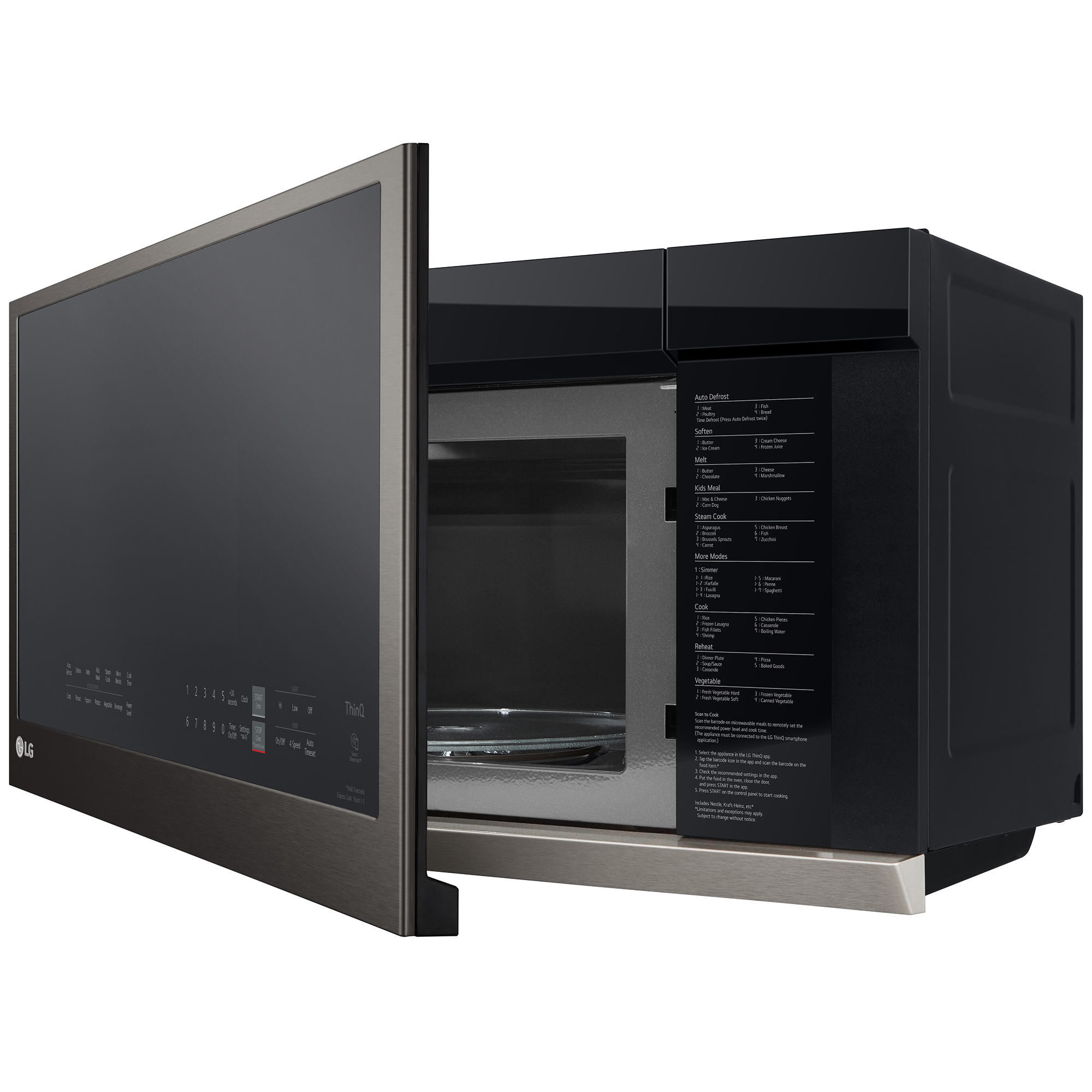 LG 30 in. 2.1 cu. ft. 1050W Smart Over-the-Range Microwave with 400 CFM ...