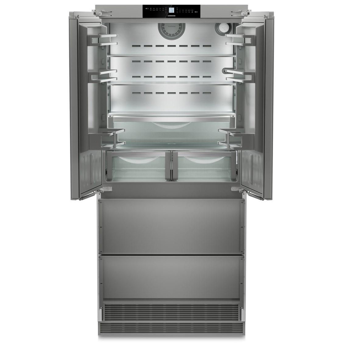 Liebherr 36 in. 13.5 cu. ft. Built-In Counter Depth 4-Door French Door ...
