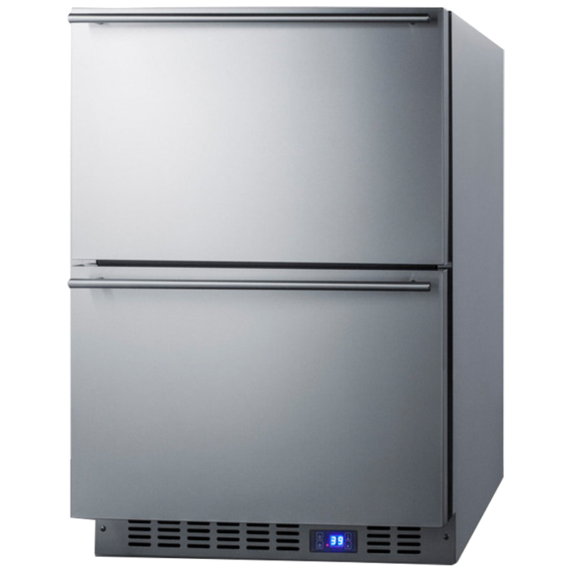 Summit 24 in. 4.2 cu. ft. Double Refrigerator Drawers - Stainless Steel ...