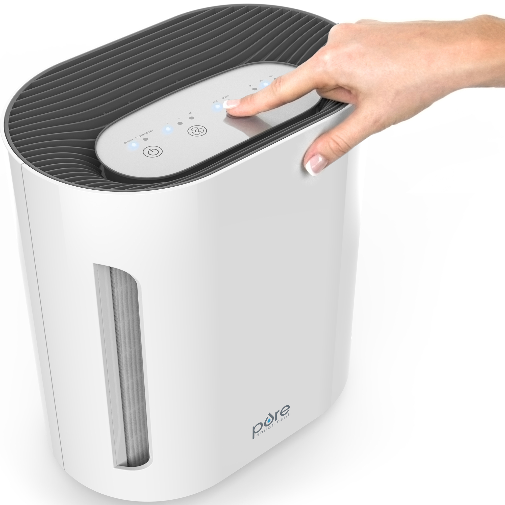 Pure Enrichment HEPA Air Purifier with 3 Stages of Filtration, 3 Fan ...