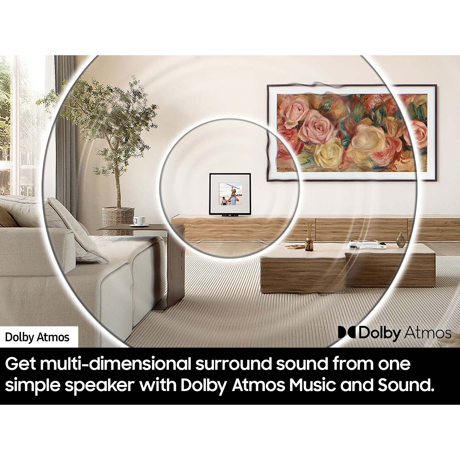 Samsung Music Frame Dolby ATMOS Bluetooth & Wi-Fi Home Speaker - Black ...
