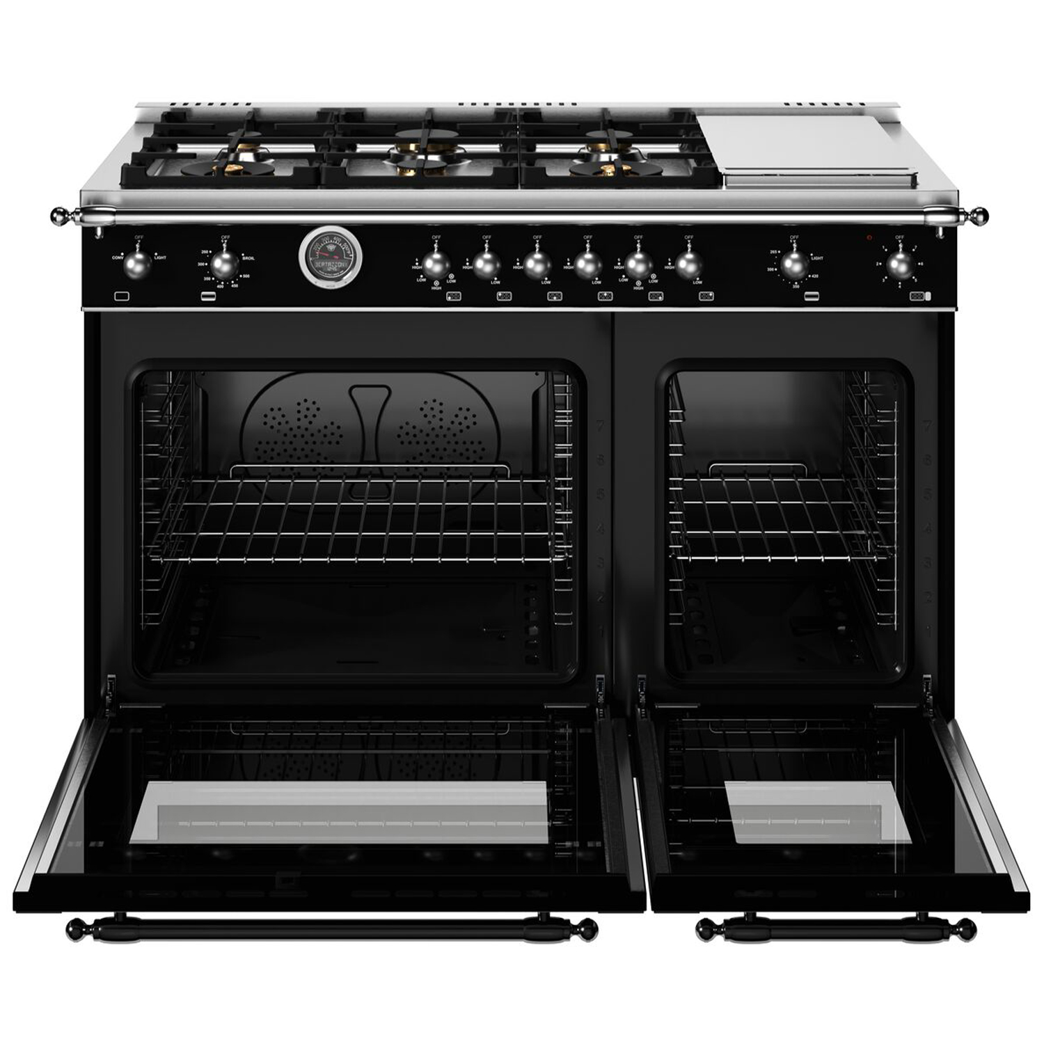 Bertazzoni Heritage Series 48 in. 7.1 cu. ft. Dual Convection Double ...