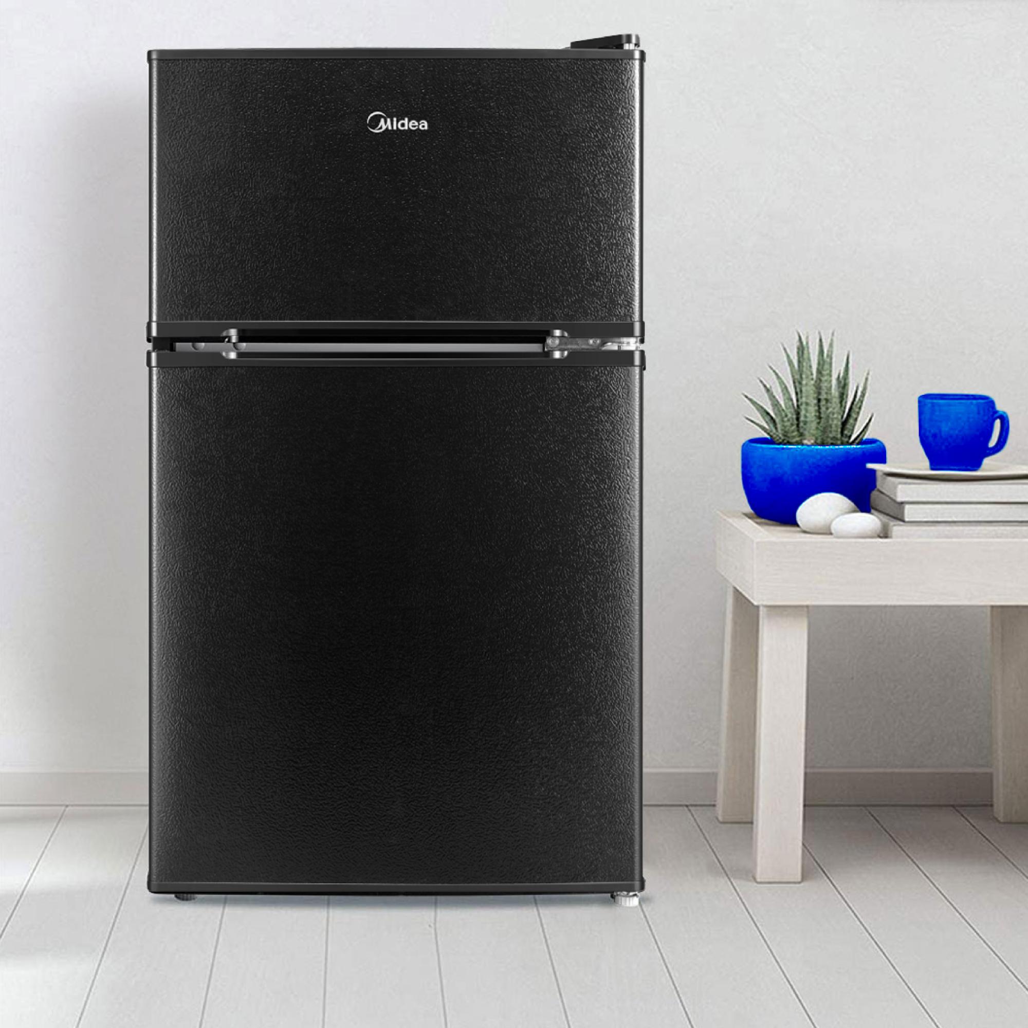 Midea 19 in. 3.1 cu. ft. Mini Fridge with Top Freezer - Black | P.C ...