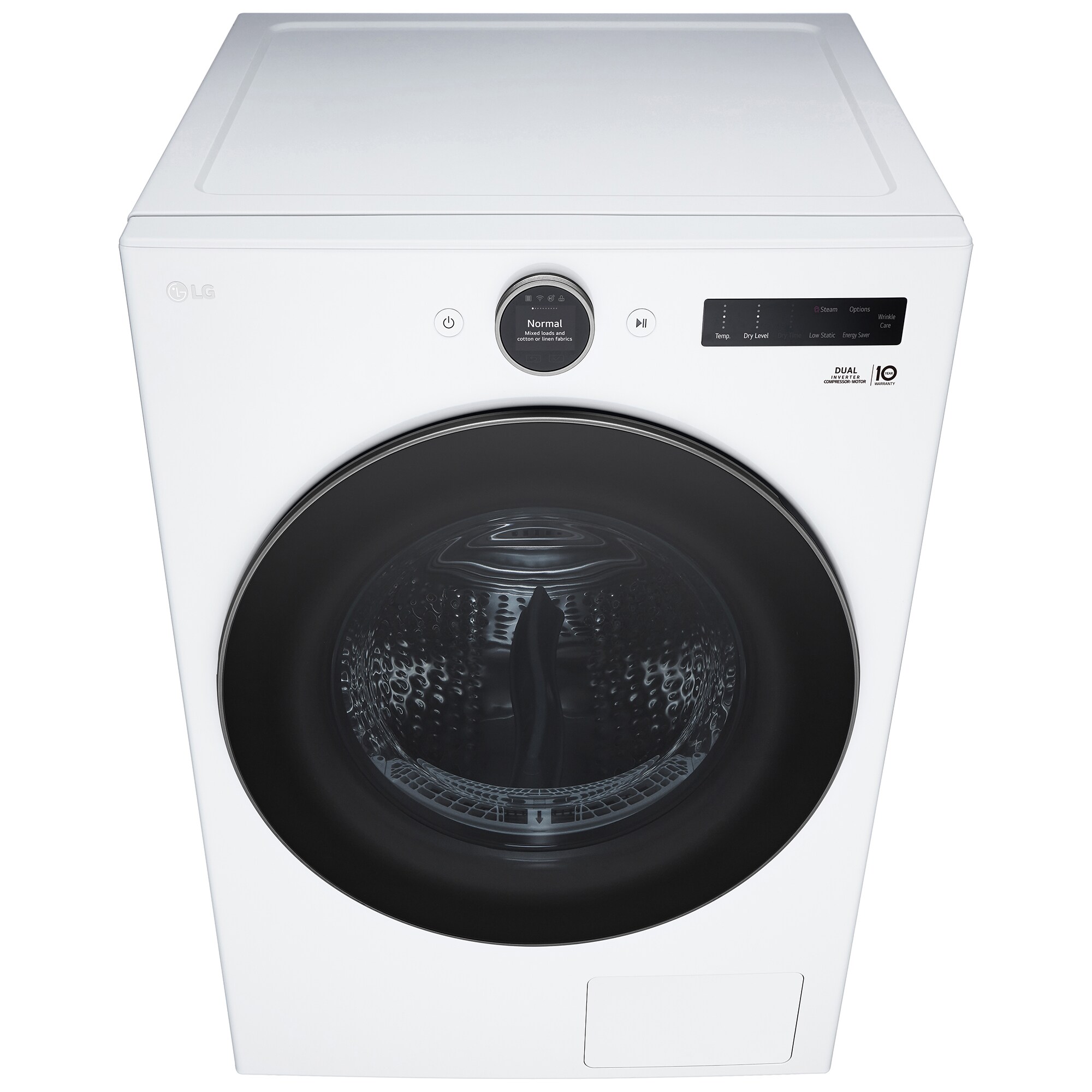 LG 27 in. 7.8 cu. ft. Smart Stackable Ventless Electric Dryer with Heat ...