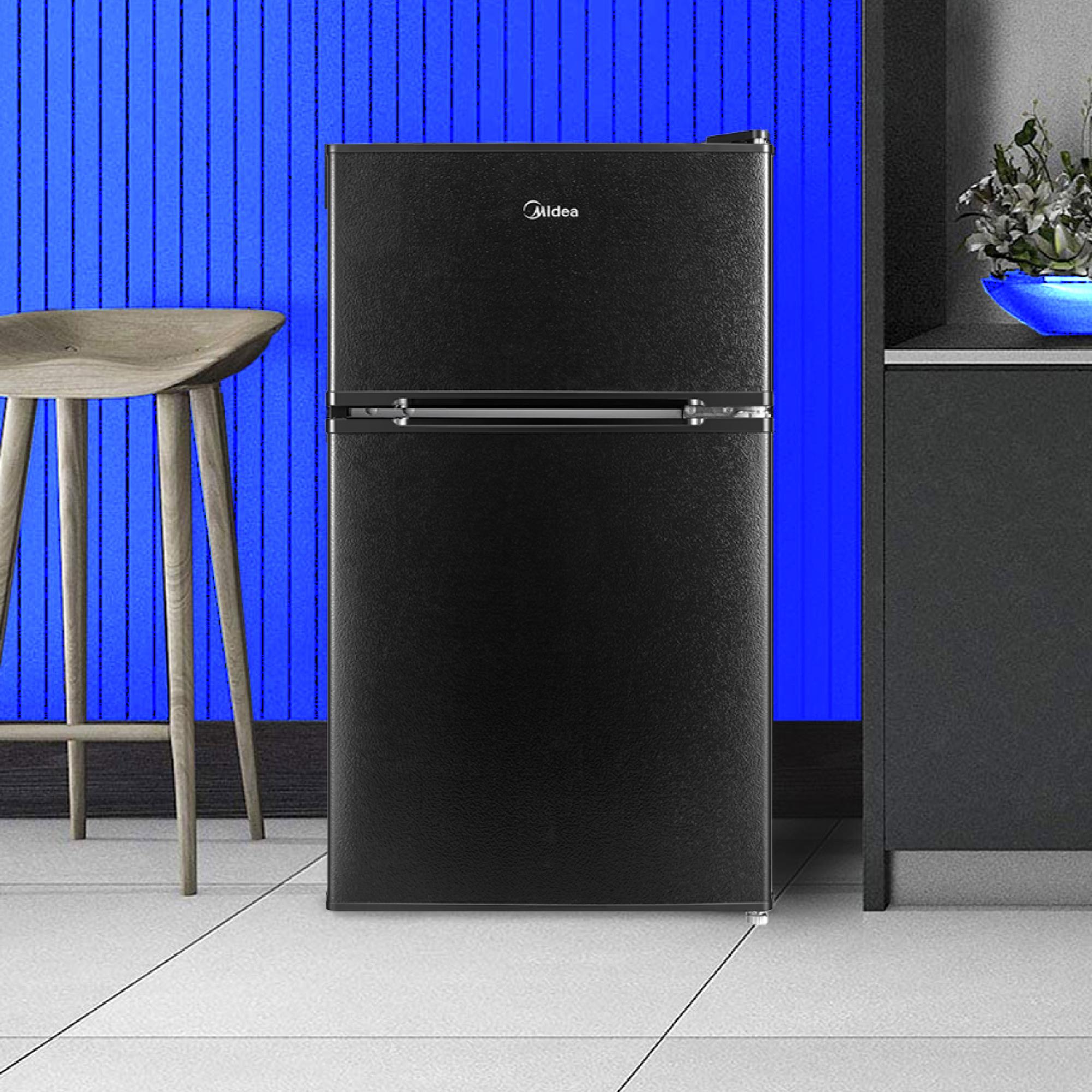 Midea 19 in. 3.1 cu. ft. Mini Fridge with Top Freezer - Black | P.C ...
