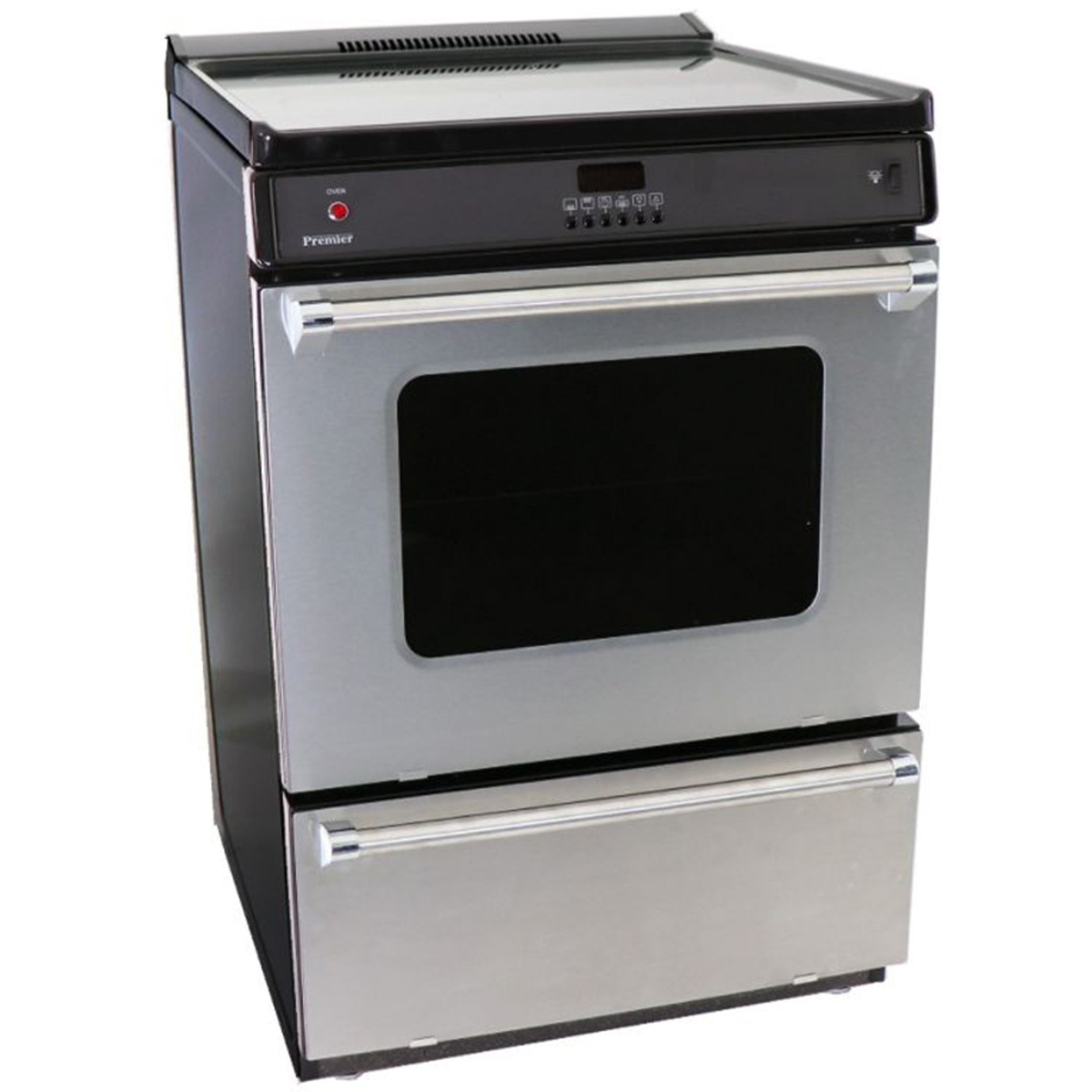 Premier 24 in. 2.9 cu. ft. Electric Range with 4 Induction Burners ...