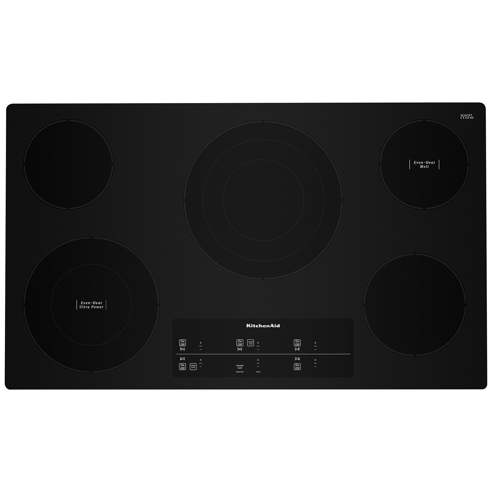 KitchenAid 36 in. 5-Burner Electric Cooktop with Simmer Burner & Power ...