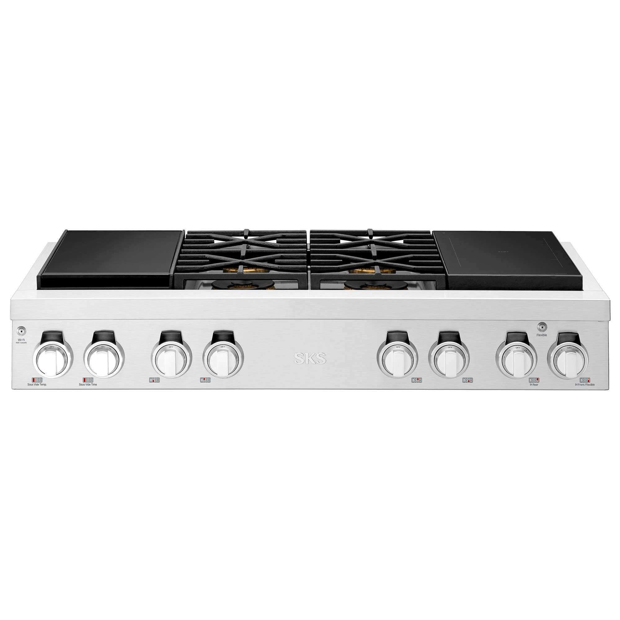Signature Kitchen Suite 48 in. 6-Burner Smart Dual Fuel Natural Gas ...