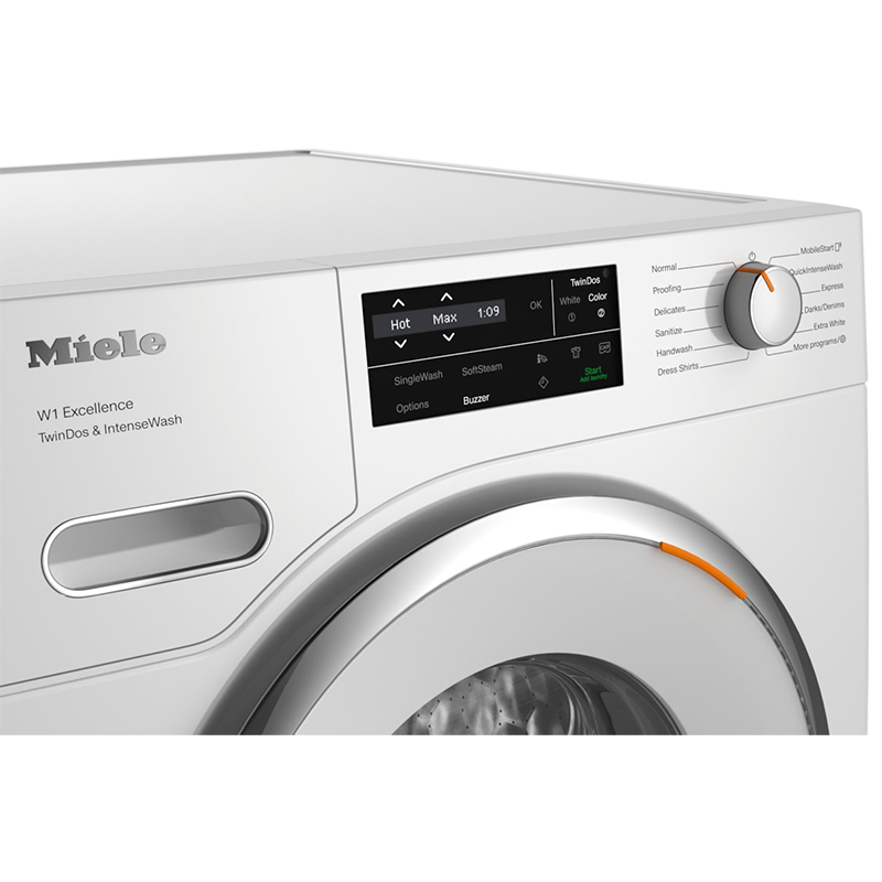 Miele TwinDos 24 in. 2.26 cu. ft. Smart Stackable Front Load Washer ...