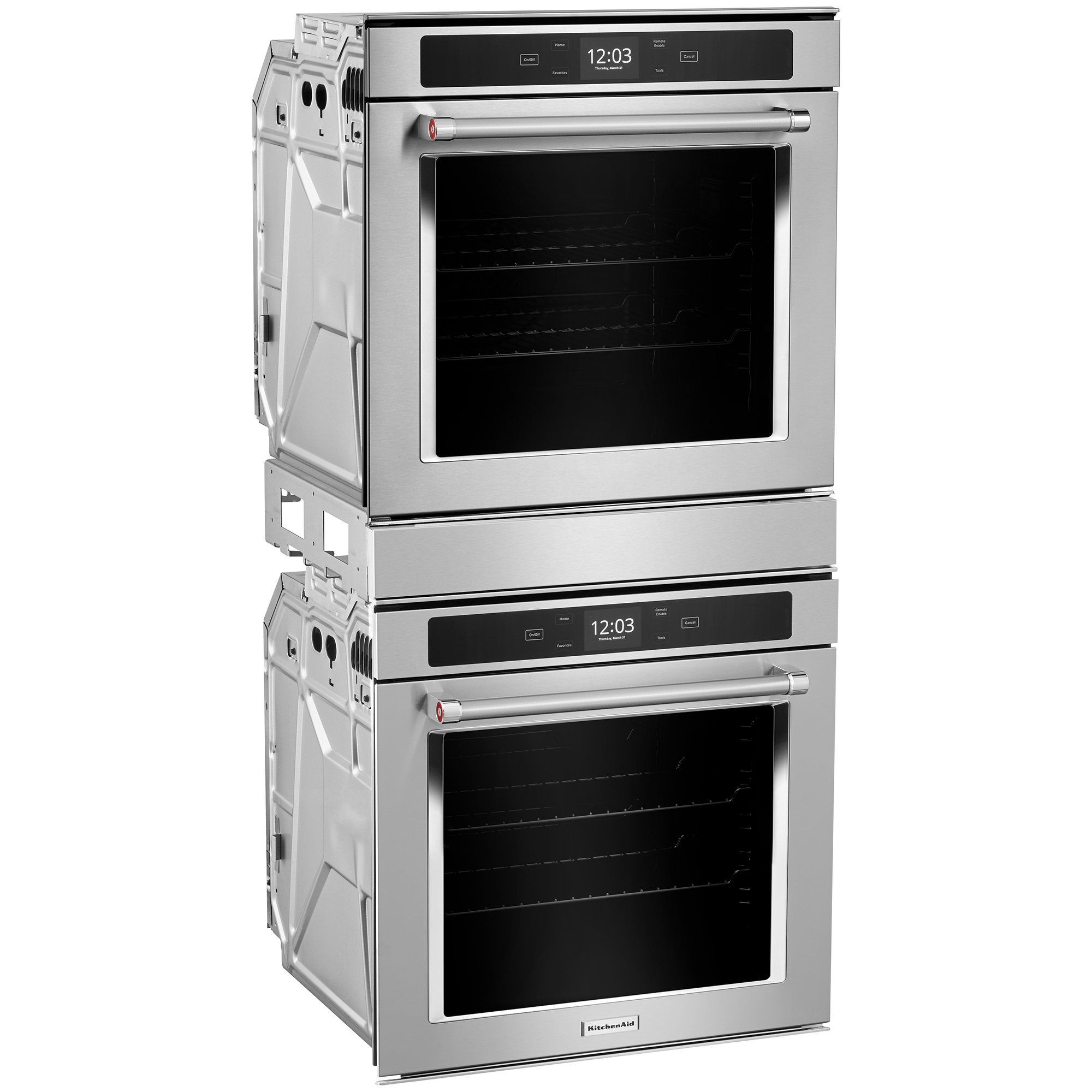 KitchenAid 24 in. 5.2 cu. ft. Smart Top Control Electric Double Wall ...