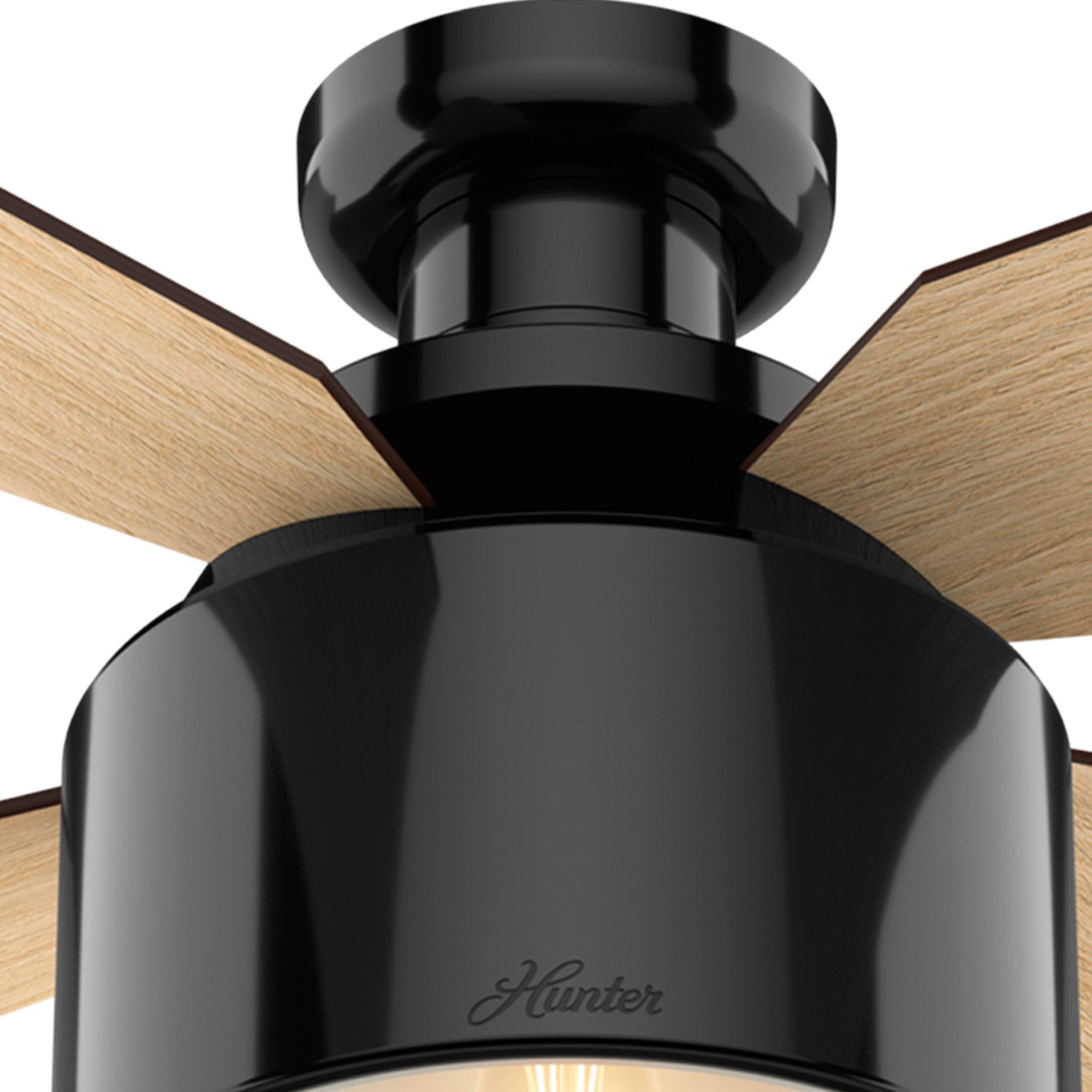 Hunter Cranbrook 52 in. Low Profile Ceiling Fan with LED Light Kit and ...