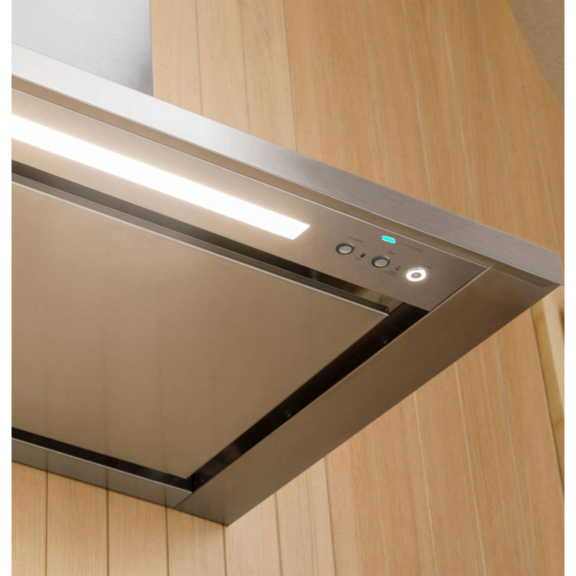 Monogram 36 in. Chimney Style Smart Range Hood with 3 Speed Settings ...