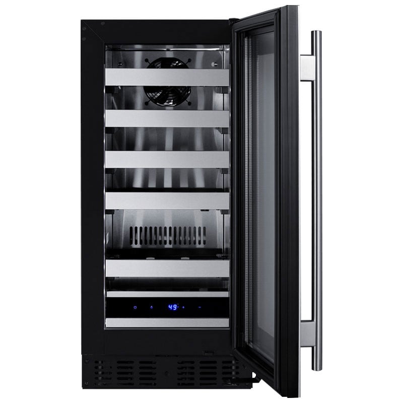 Summit 15 in. Undercounter Wine Cooler with Metal Racks, Single ...