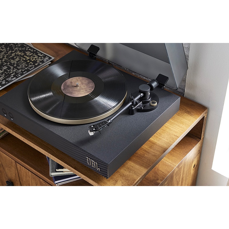 JBL Spinner Bluetooth Turntable - Black & Gold | P.C. Richard & Son