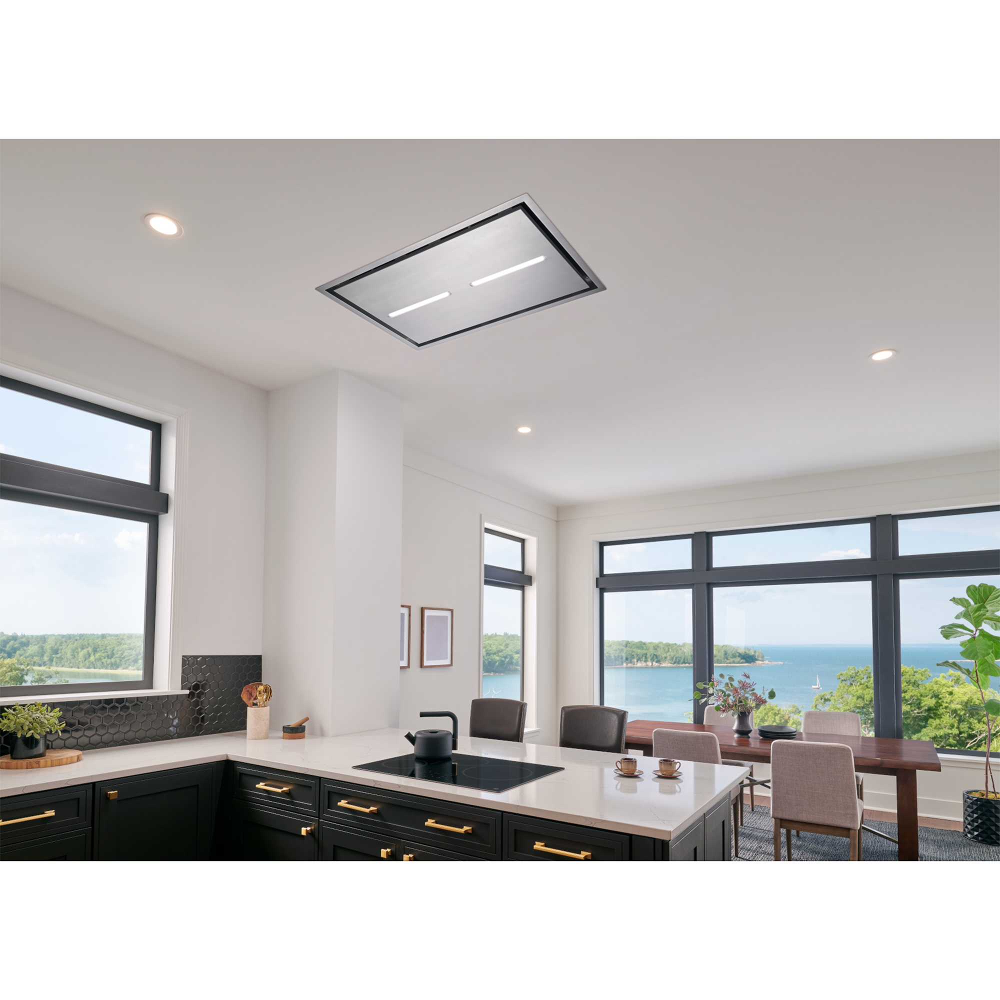Best HBC1 SERIES 43 in. Ducted Ceiling Style Range Hood with 4 Fan ...