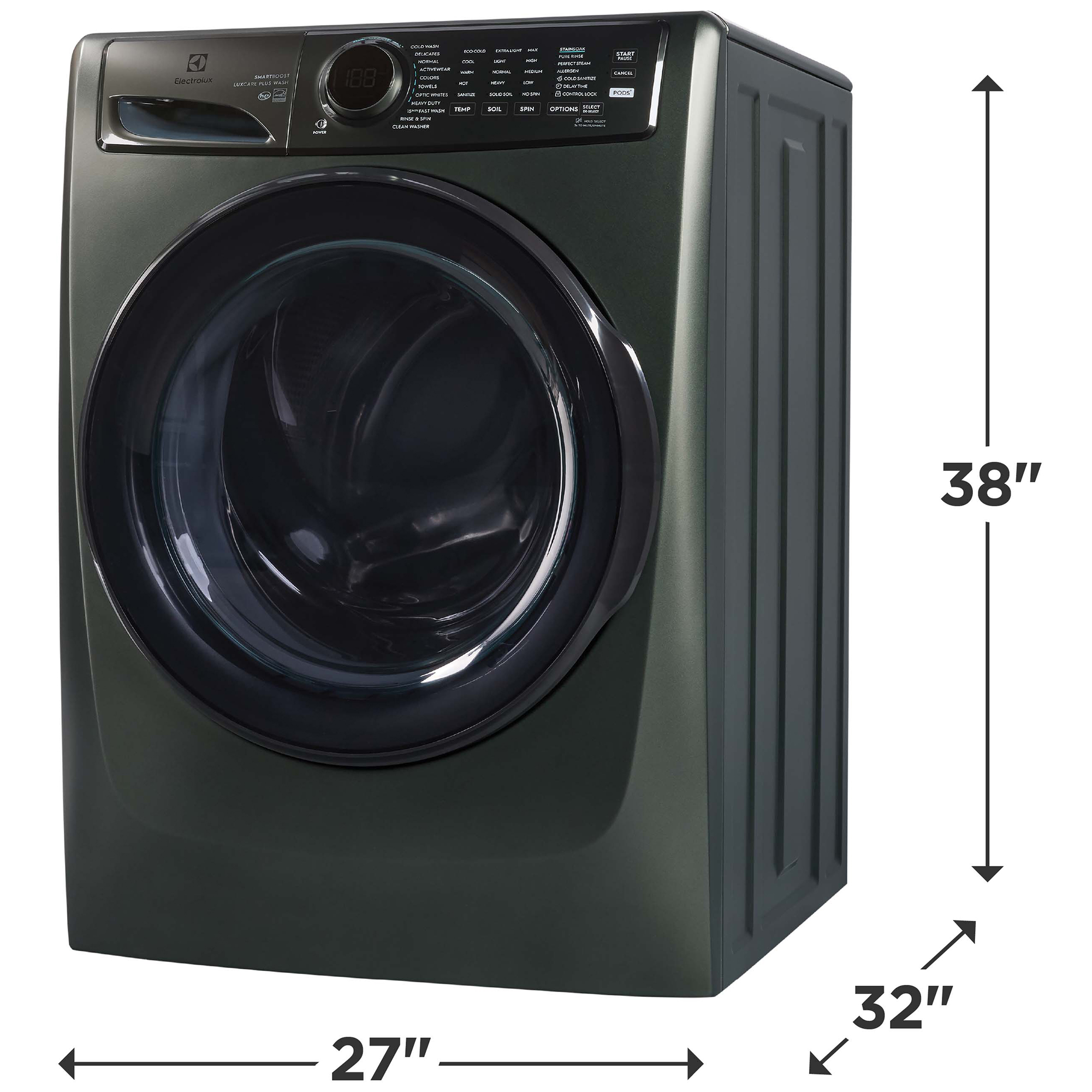 Electrolux 27 in. 4.5 cu. ft. Stackable Front Load Washer with LuxCare ...