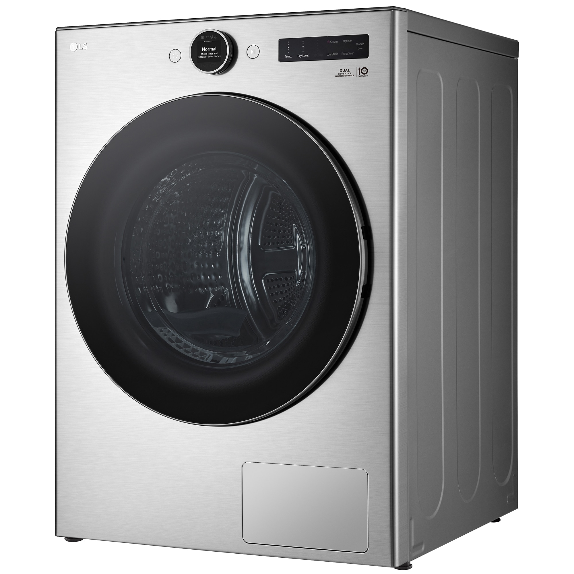 LG 27 in. 7.8 cu. ft. Smart Stackable Electric Dryer with Dual Inverter ...