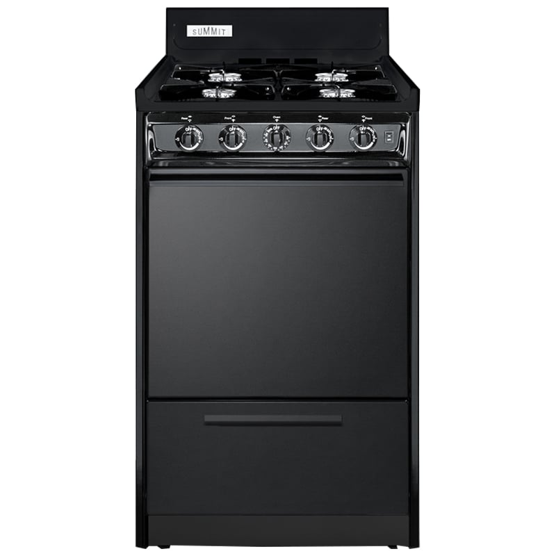 Summit 20 in. 2.5 cu. ft. Gas Range with Open Burners - Black | P.C ...