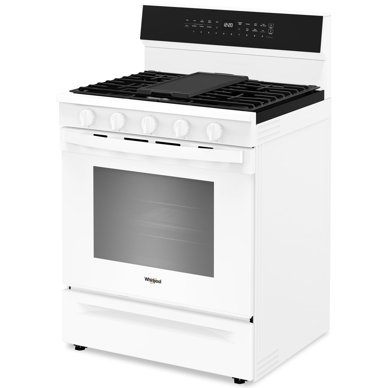 Whirlpool 30 in. 5 cu. ft. Smart Air Fry True European Convection Gas ...