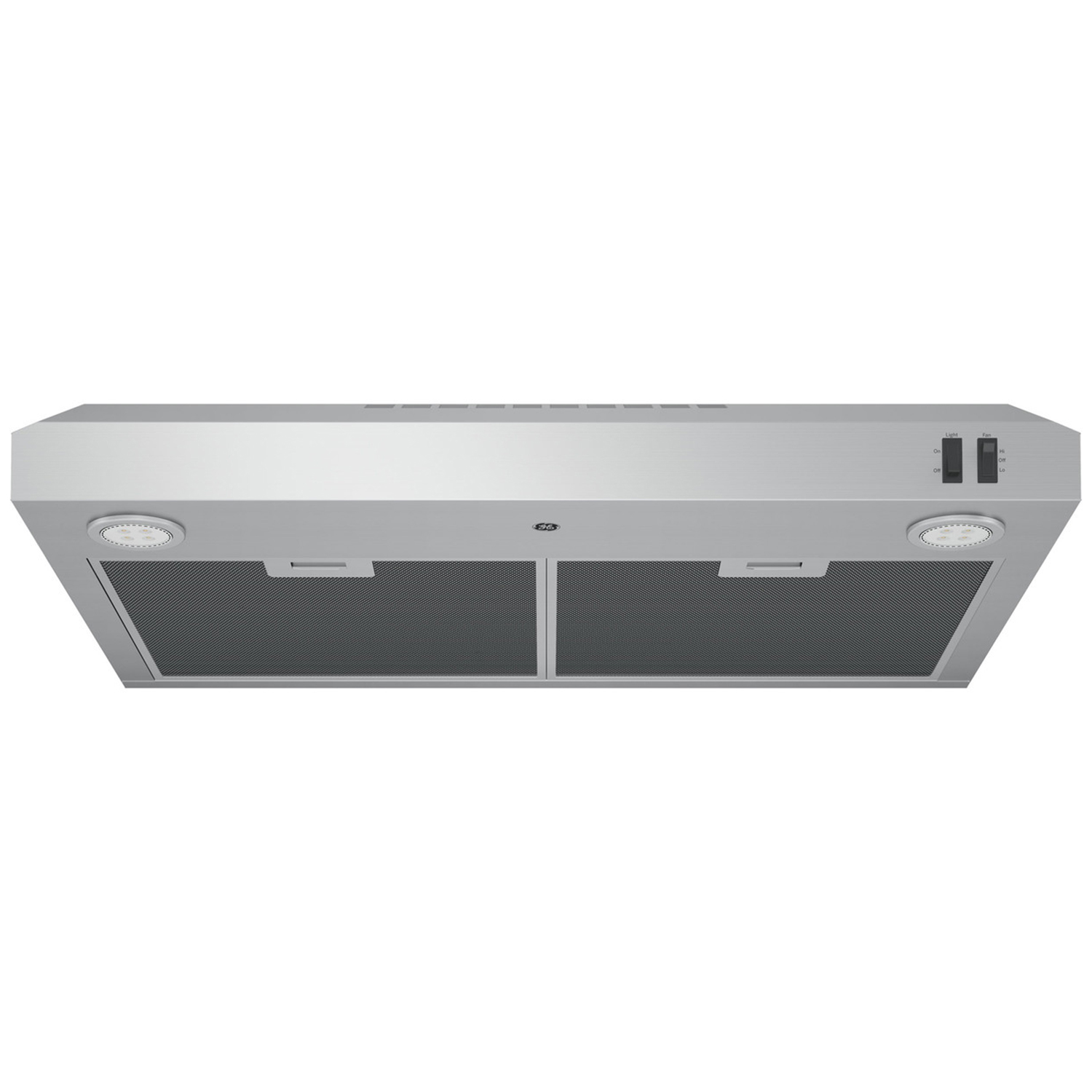 GE 30 in. Standard Style Range Hood with 2 Speed Settings, 270 CFM & 2 ...