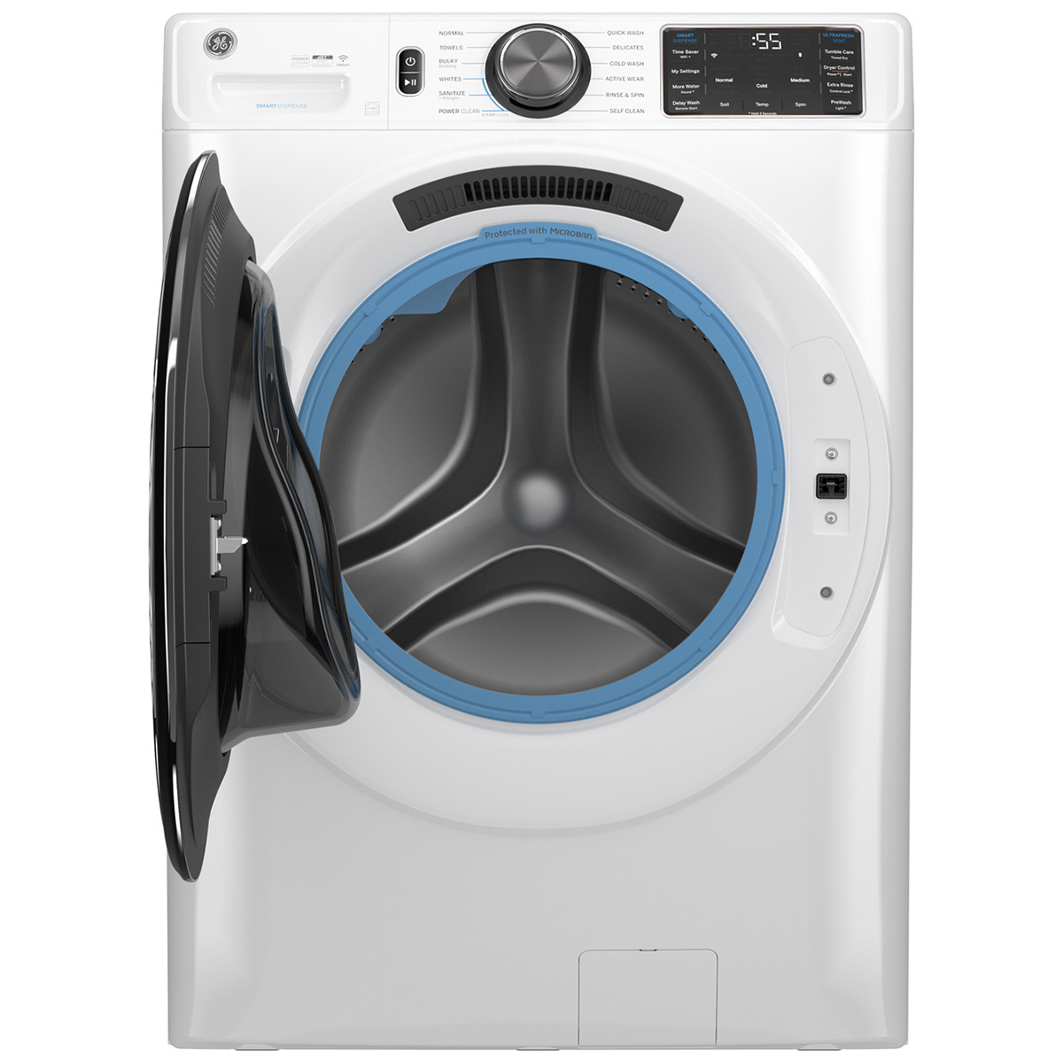 GE 28 in. 5.0 cu. ft. Smart Stackable Front Load Washer with OdorBlock ...
