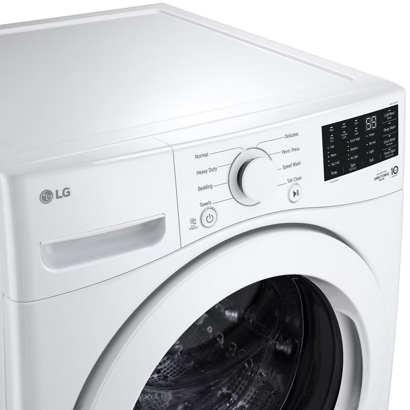 LG 27 in. 5.0 cu. ft. Stackable Front Load Washer with 6 Motion ...
