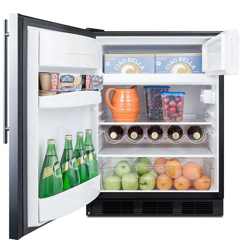 Summit 24 in. 5.1 cu. ft. Mini Fridge with Freezer Compartment ...