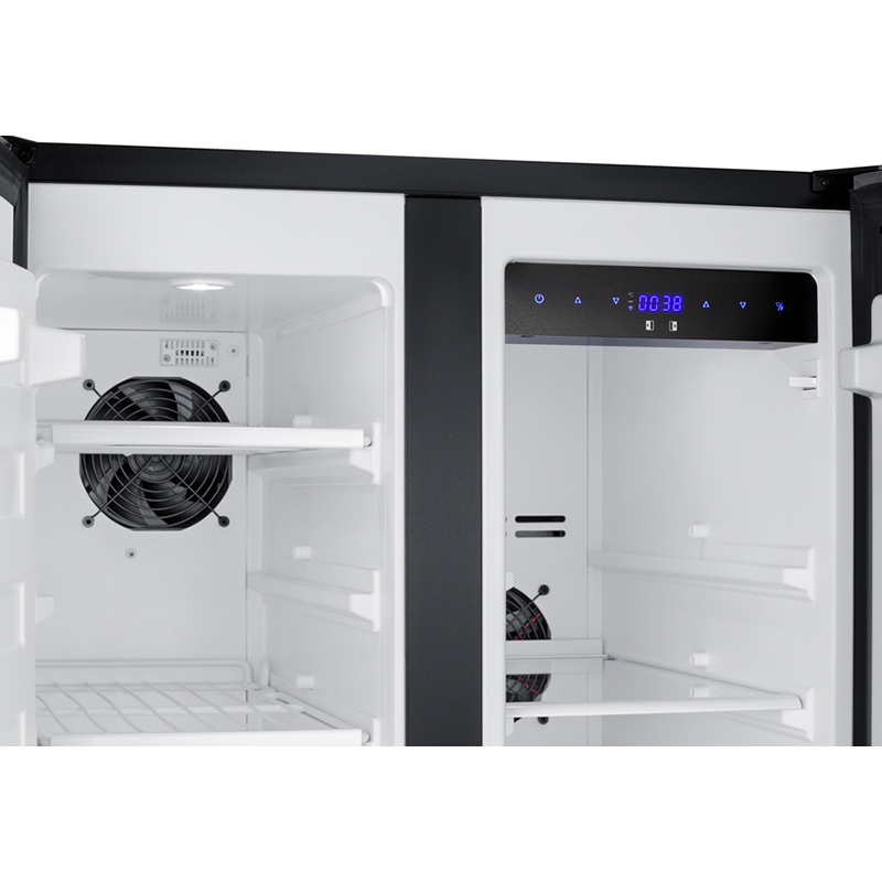 Summit 24 in. 3.7 cu. ft. Side by Side Undercounter Refrigerator ...