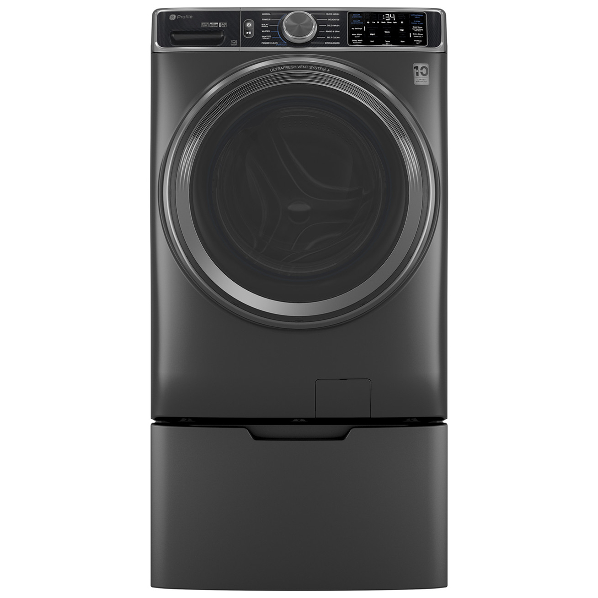 GE Profile 28 in. 5.5 cu. ft. Smart Stackable Front Load Washer with ...
