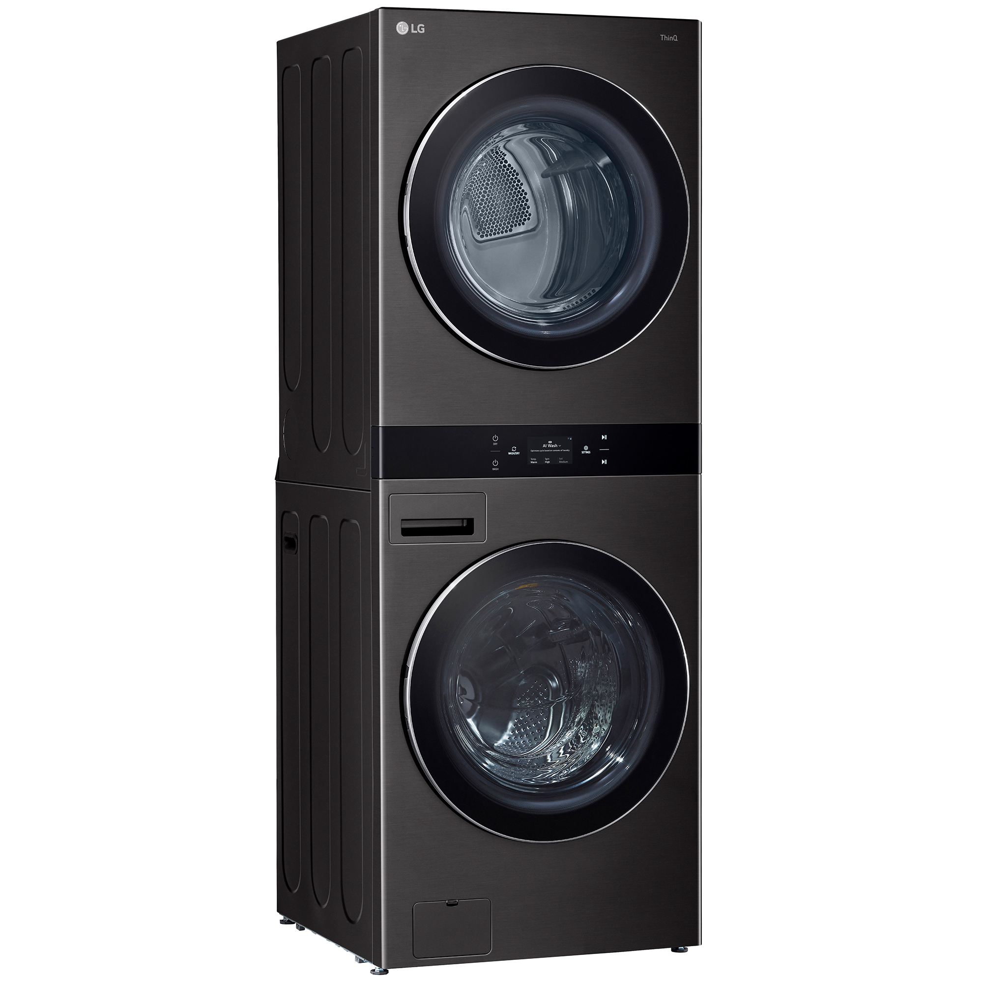 LG 27 in. 5.0 cu. ft. Smart Electric Front Load WashTower with AI ...