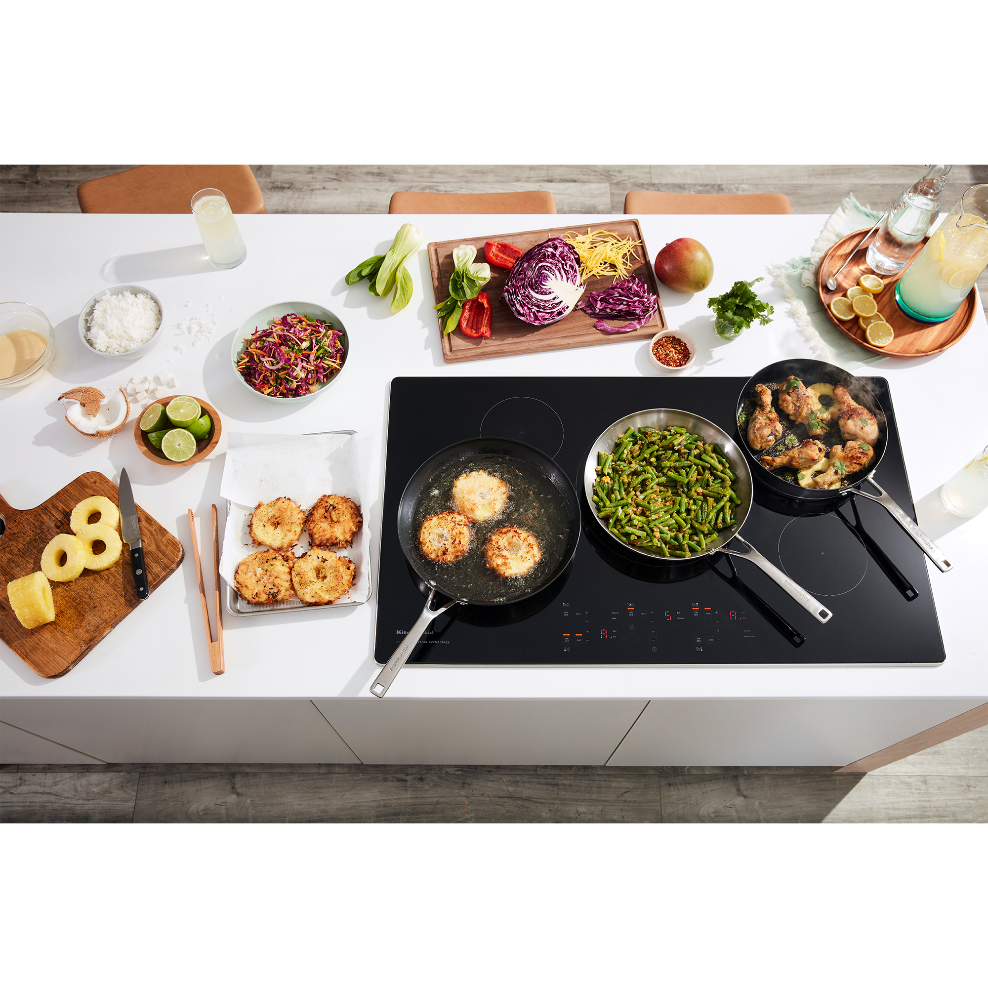 KitchenAid 36 in. 5-Burner Induction Cooktop with Simmer Burner & Power ...