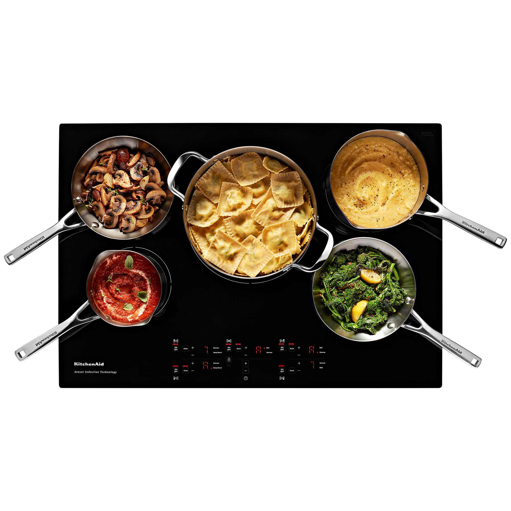KitchenAid 30 in. 5-Burner Induction Cooktop with Simmer Burner & Power ...