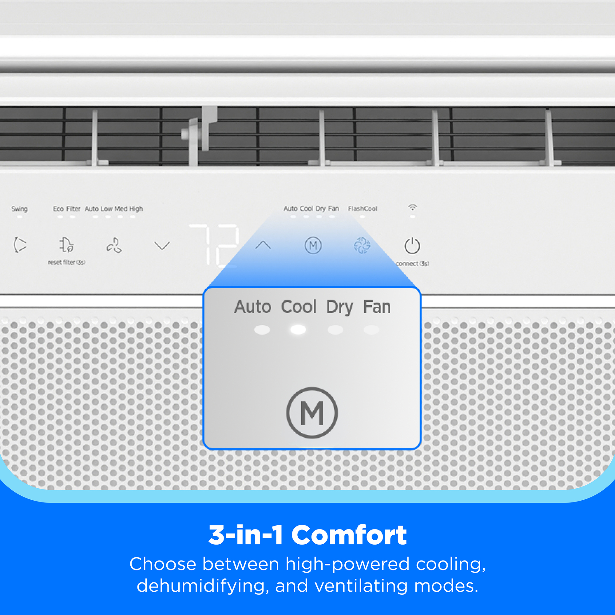 Midea 8,000 BTU 115V U-Shaped Smart Energy Star Window Air Conditioner ...