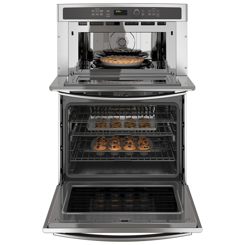 GE Profile 30 in. 6.7 cu. ft. Electric Microwave/Wall Oven Combo with ...