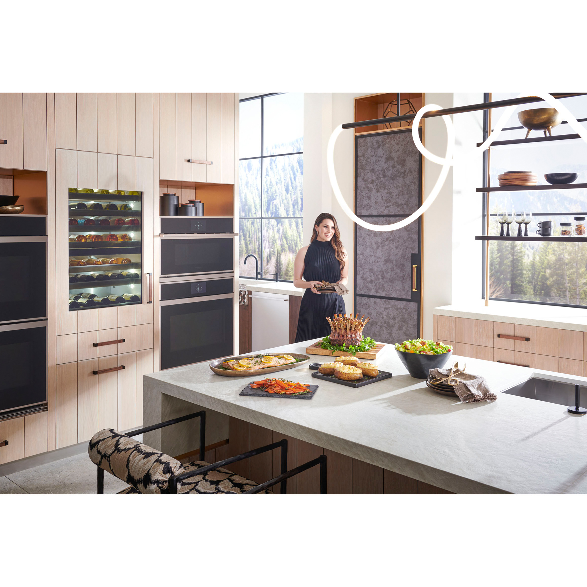 Monogram 30 in. Built-in Wine Sommelier with Wood Racks, Dual ...