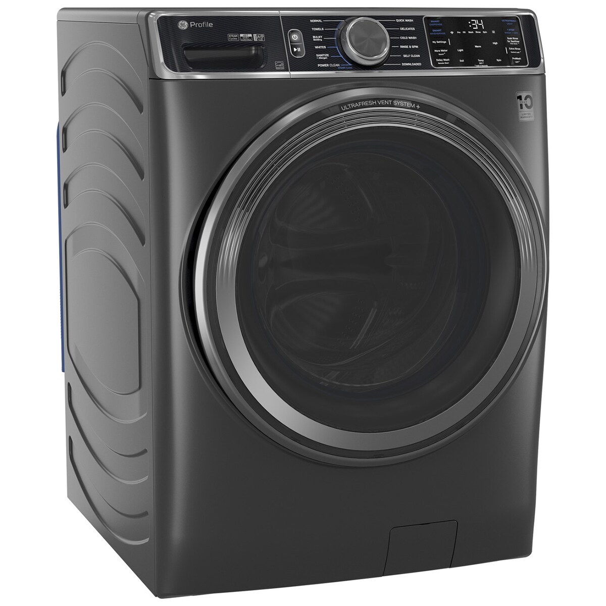 GE Profile 28 in. 5.5 cu. ft. Smart Stackable Front Load Washer with ...