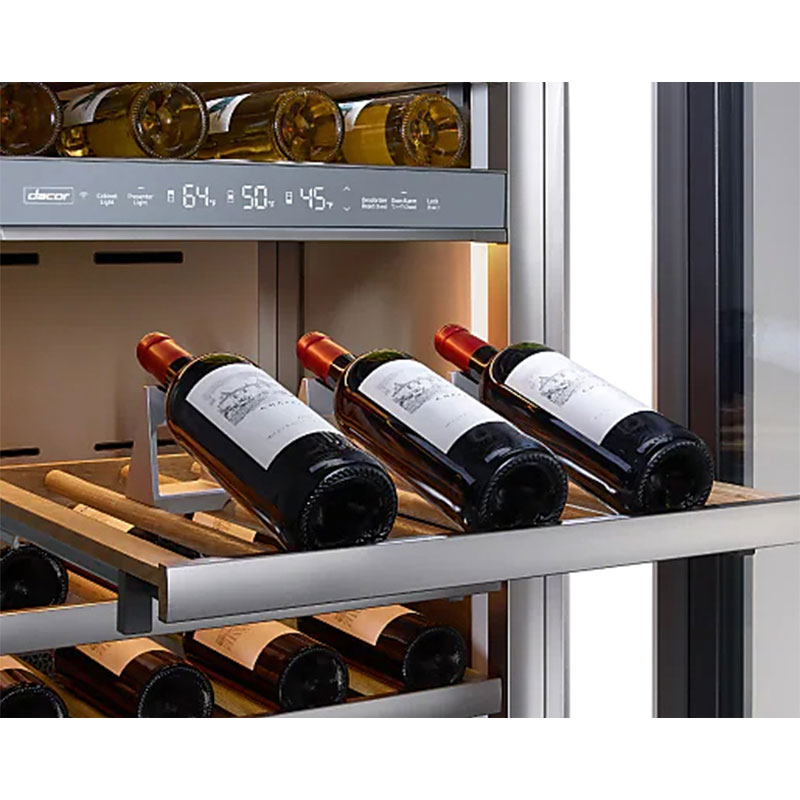 Dacor 24 in. Built-in Smart Wine Cooler with Metal & Wood Racks, Multi ...