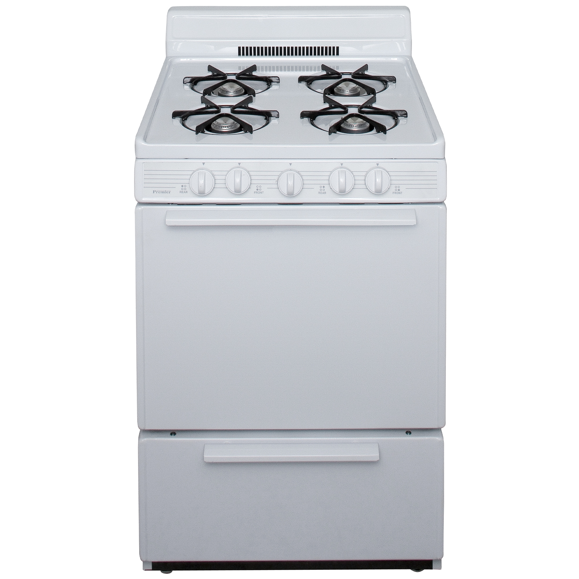 Premier 24 in. 2.9 cu. ft. Gas Range with Open Burners - White | P.C ...