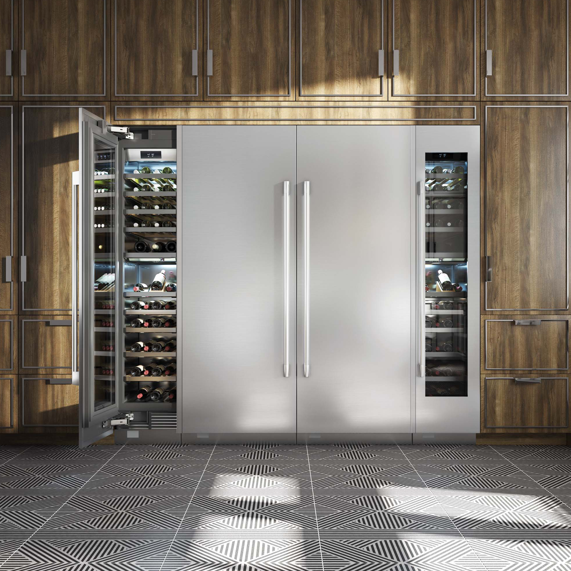 Signature Kitchen Suite Instaview 18 in. Built-in Smart Wine Cooler ...
