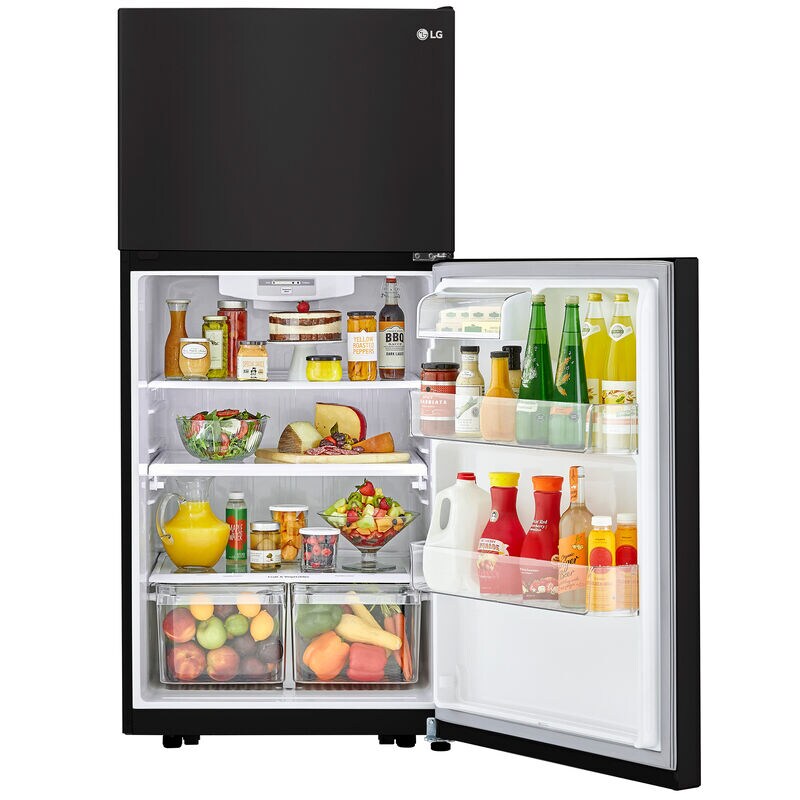 LG 30 in. 20.2 cu. ft. Top Freezer Refrigerator - Black | P.C. Richard ...