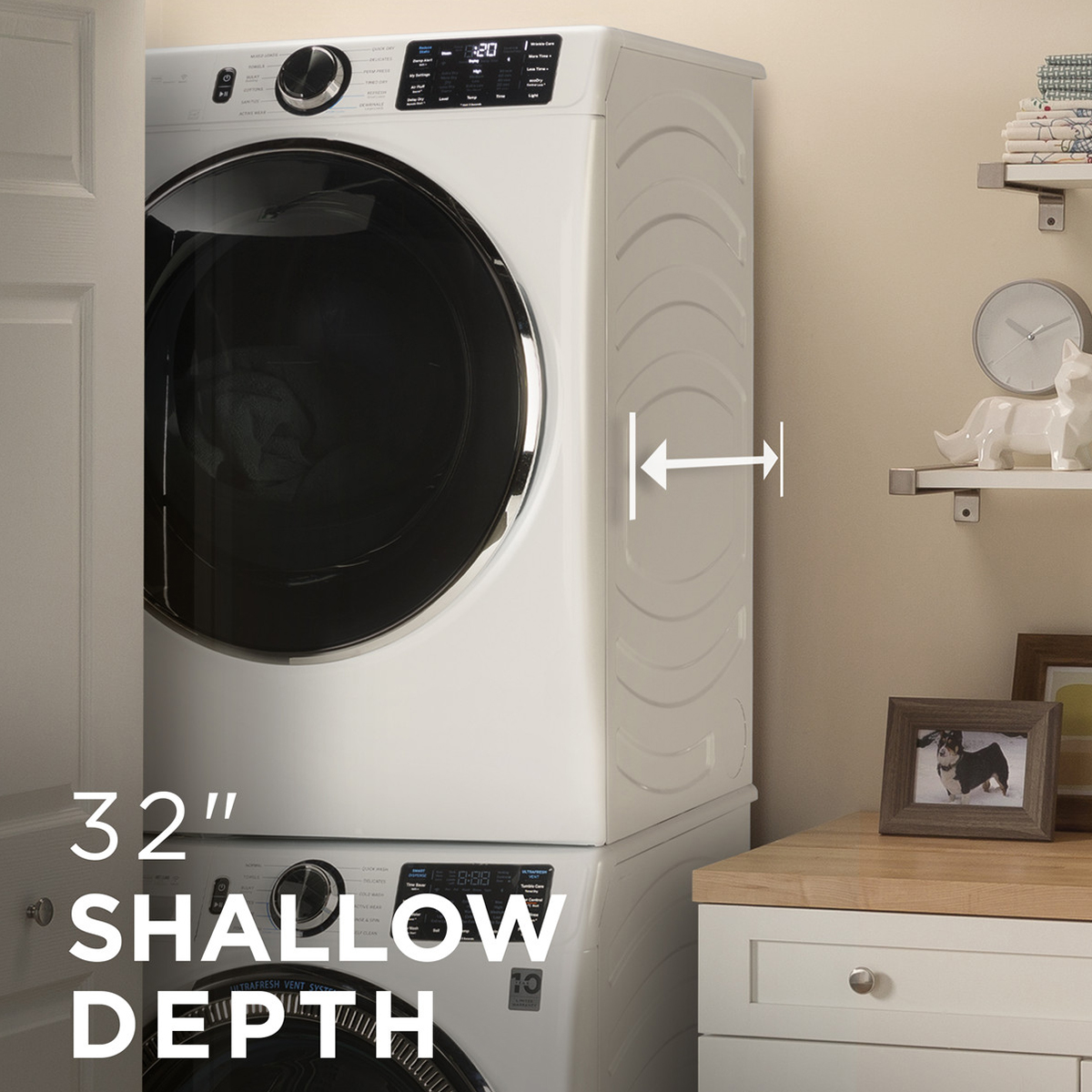 GE 28 in. 5.0 cu. ft. Smart Stackable Front Load Washer with OdorBlock ...