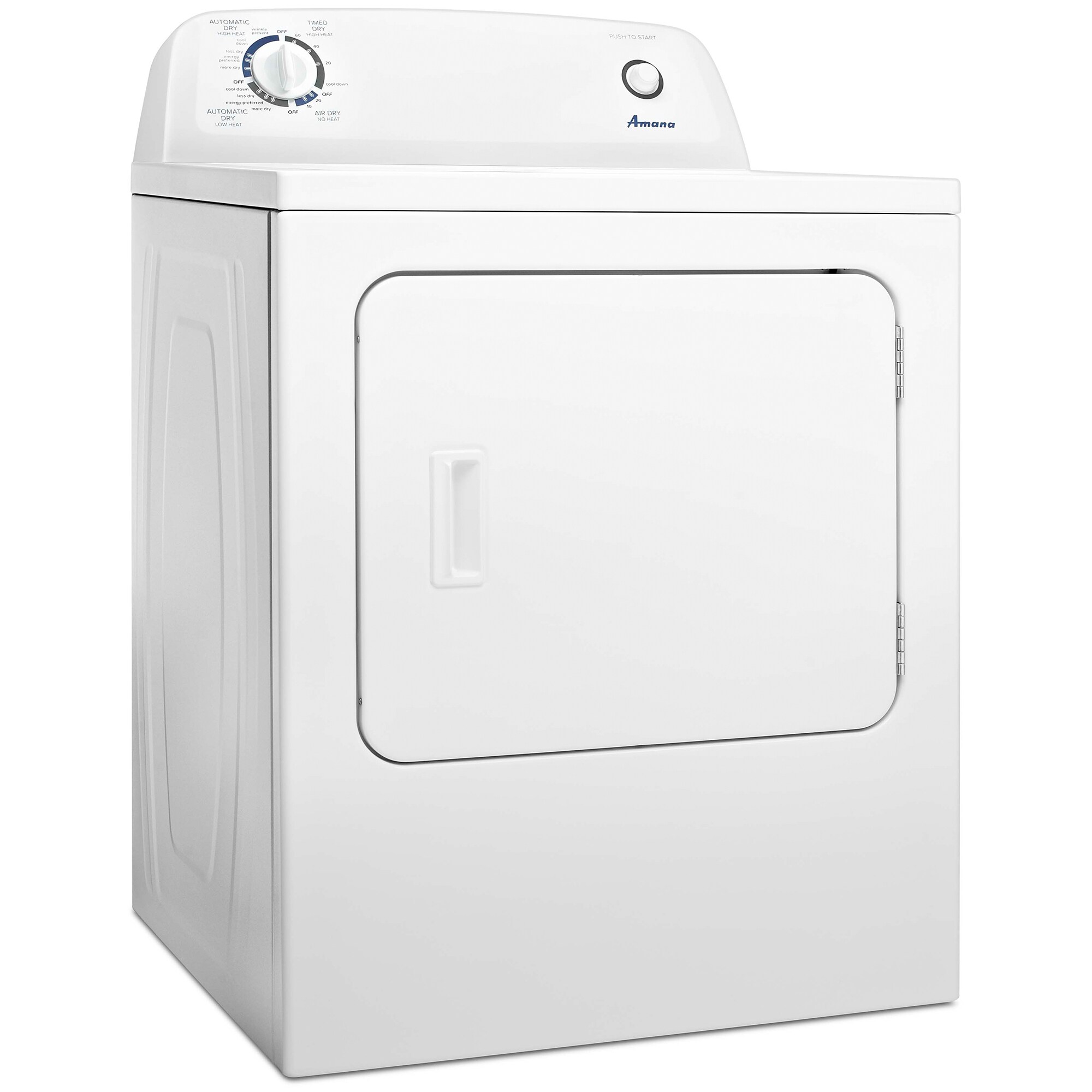 Amana 29 in. 6.5 cu. ft. Electric Dryer with Wrinkle Prevent Option ...