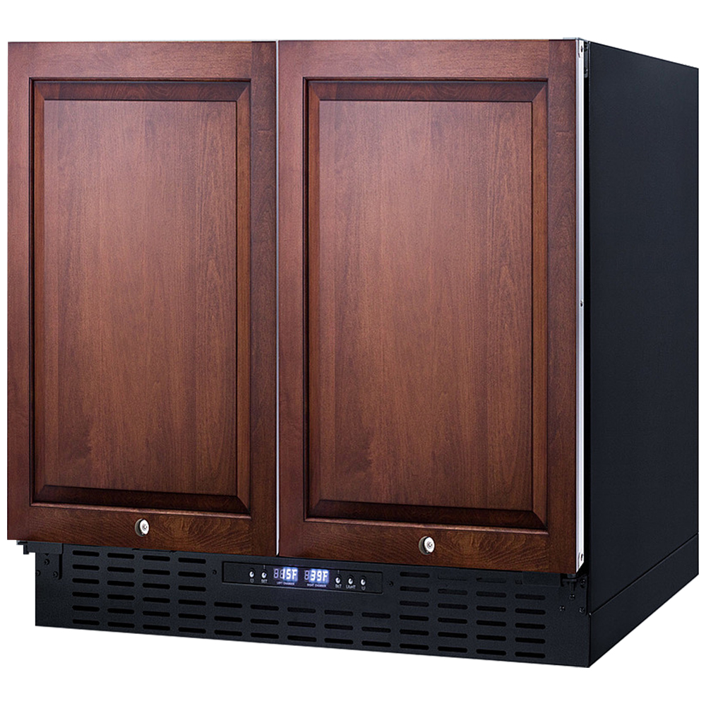 Summit 36 in. 5.8 cu. ft. Side by Side Undercounter Refrigerator ...