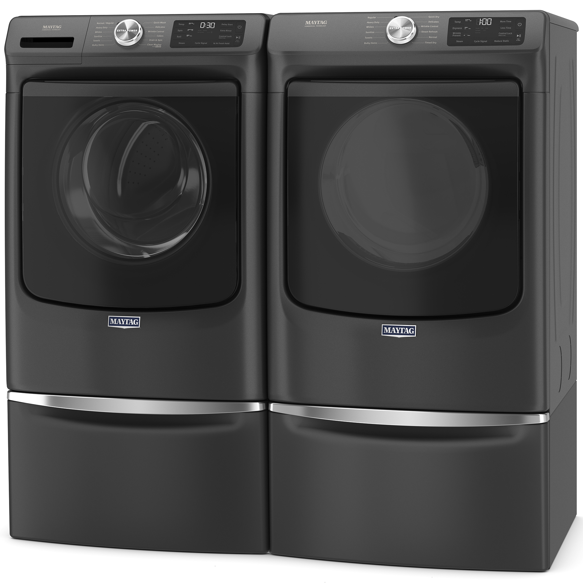 Maytag 27 in. 7.3 cu. ft. Stackable Electric Dryer with Extra Power ...