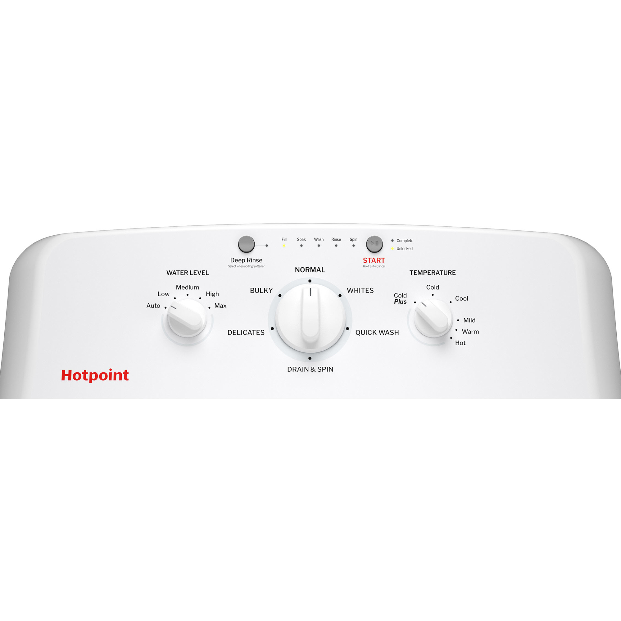Hotpoint 27 in. 4.0 cu. ft. Top Load Washer with Agitator - White | P.C ...