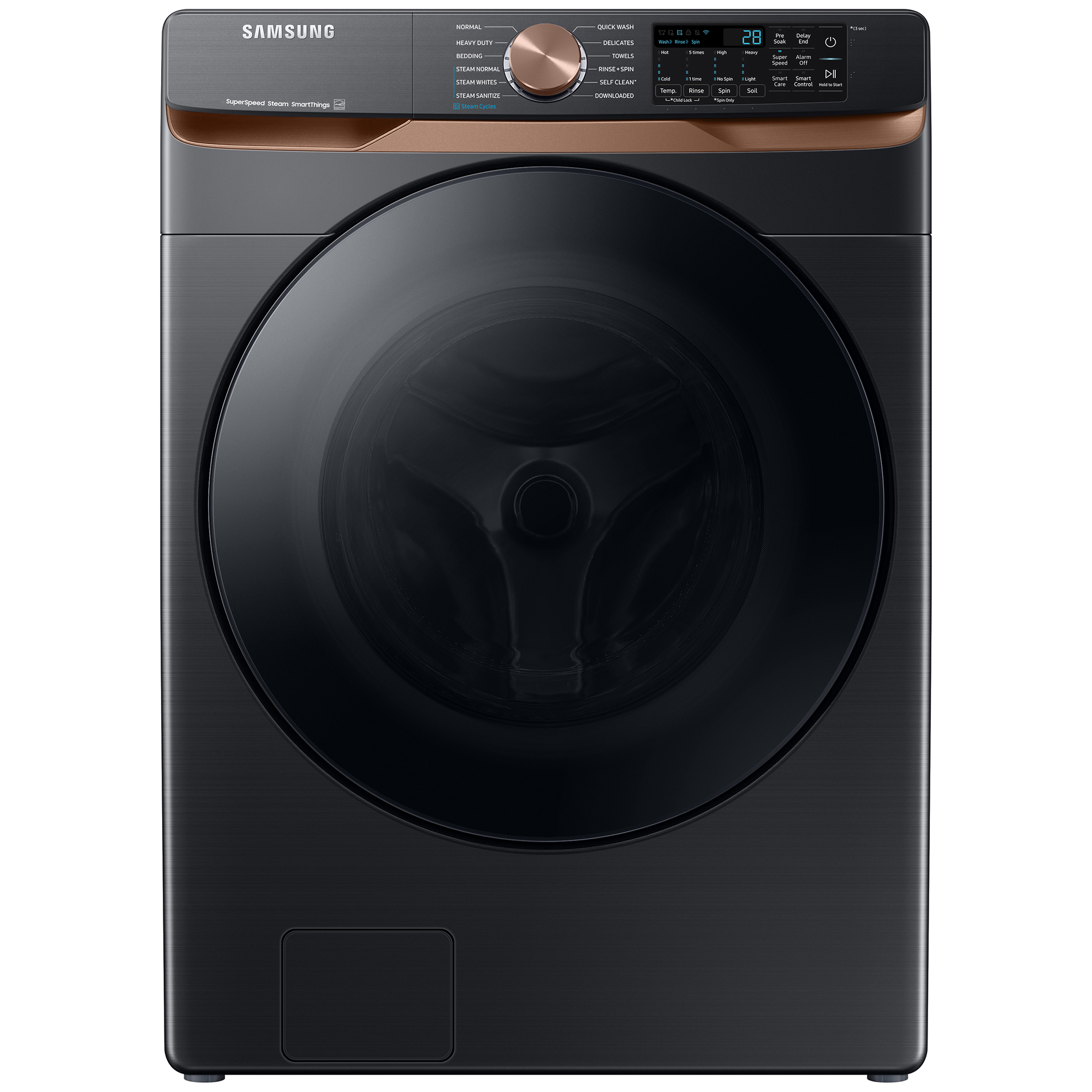 Samsung 27 in. 5.0 cu. ft. Smart Stackable Front Load Washer with Super ...