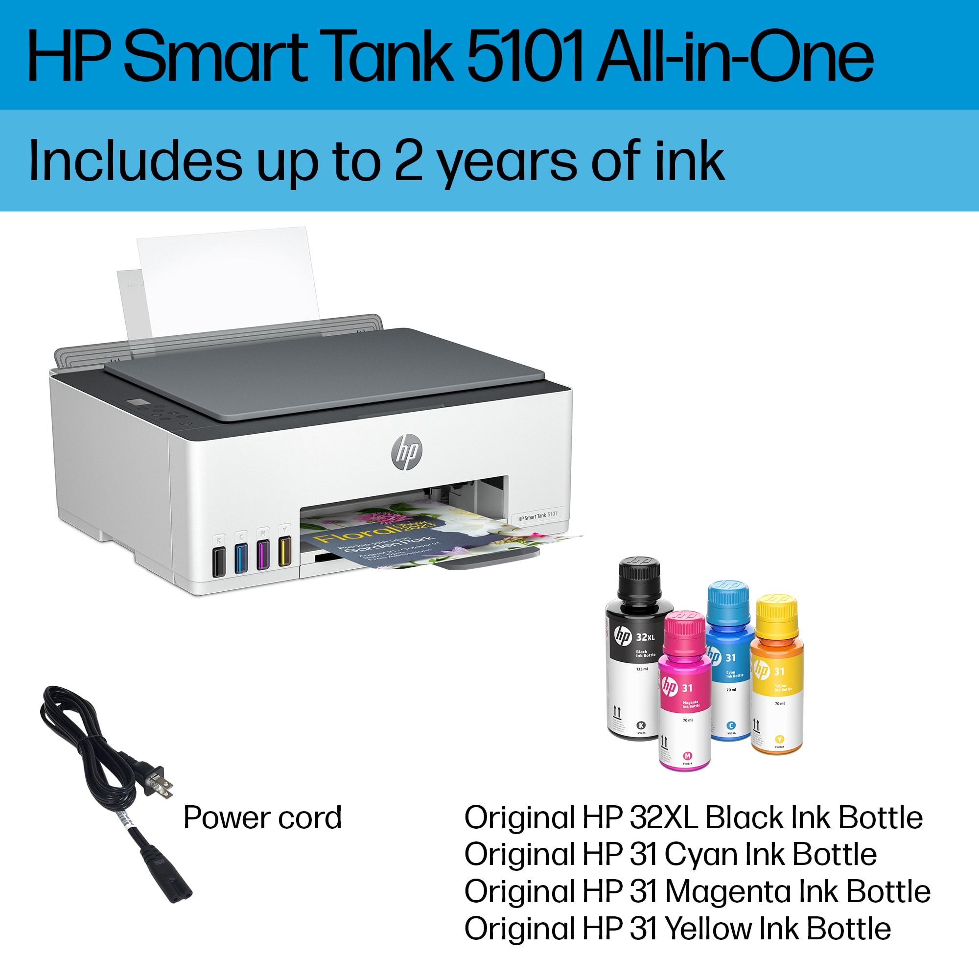 HP Smart Tank 5101 All-in-One Printer | P.C. Richard & Son