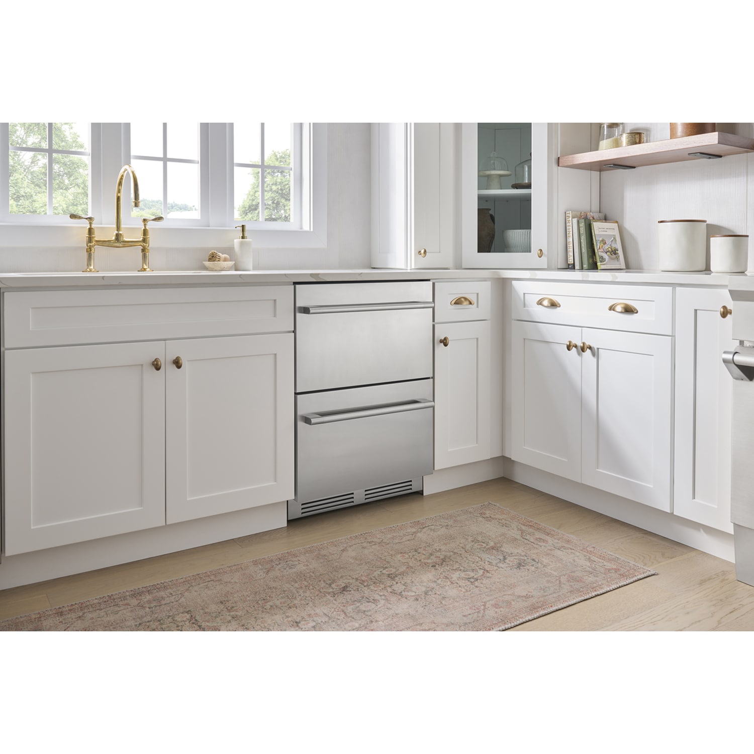 Zephyr 24 in. 5.1 cu. ft. Double Refrigerator Drawers - Stainless Steel ...