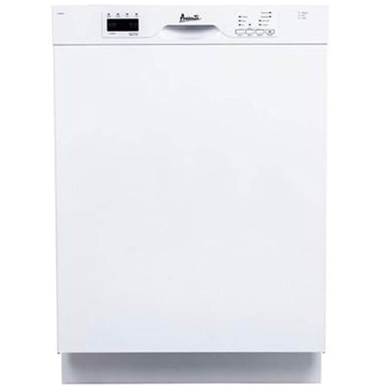 Avanti 24 in. Front Control Dishwasher with 57 dBa Sound Level & Pocket - White | P.C. Richard & Son